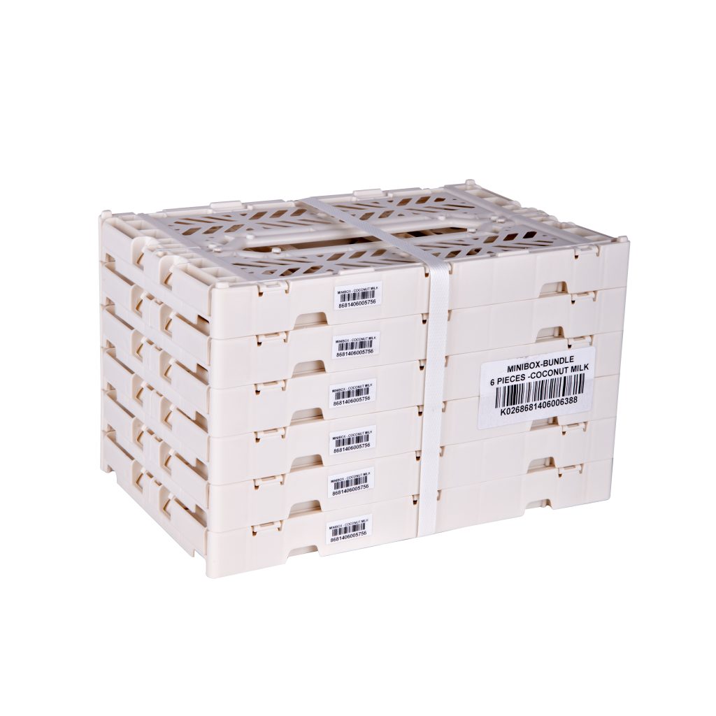 Aykasa Minibox Foldable Crate - Coconut Milk - 6 PCS BUNDLE